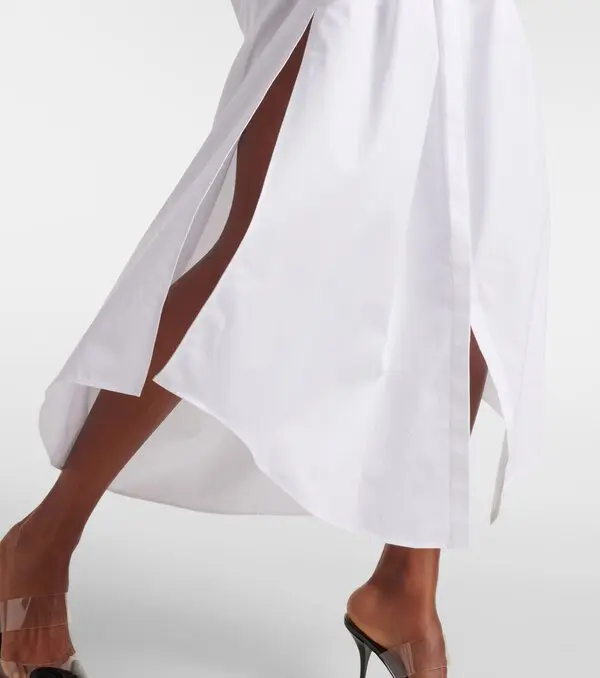 Alaïa Cotton Poplin Shirt Dress