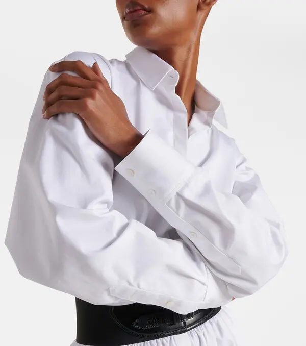 Alaïa Cotton Poplin Shirt Dress