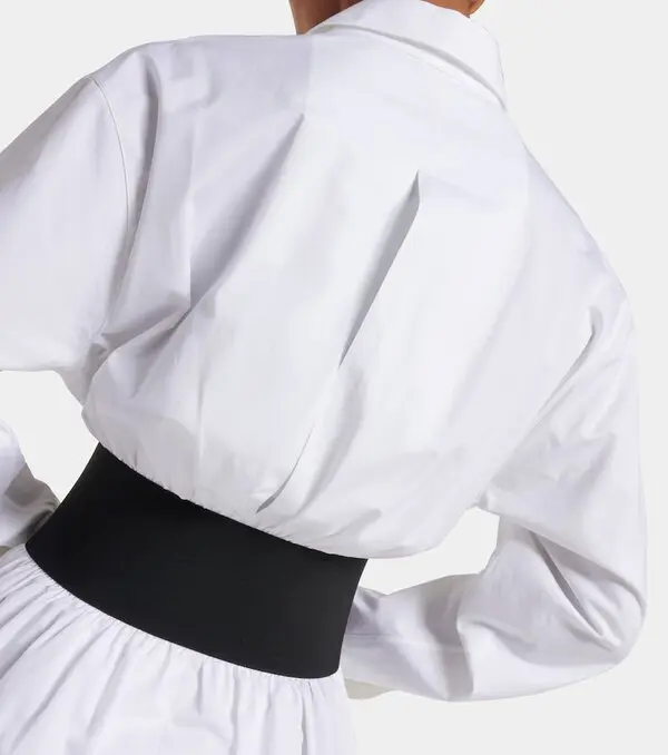 Alaïa Cotton Poplin Shirt Dress