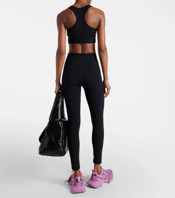 Balenciaga Activewear Logo Leggings - Black