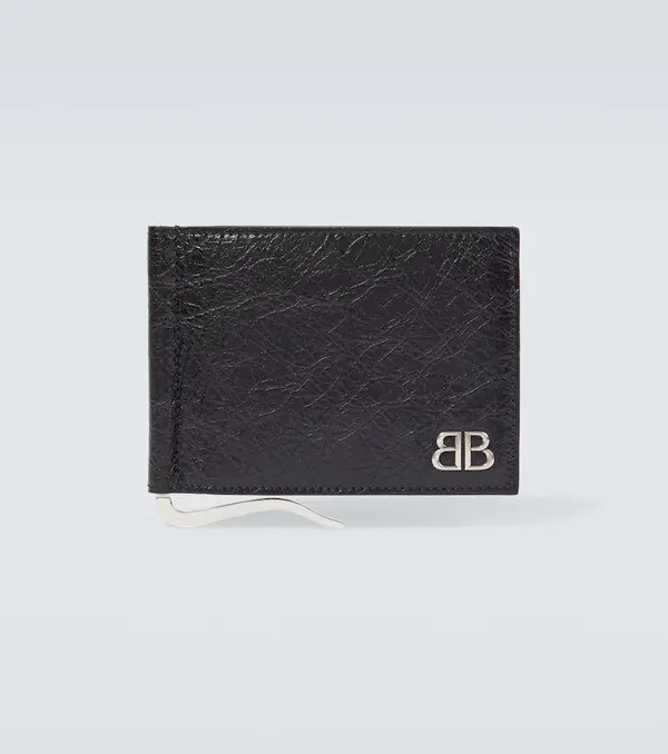 Balenciaga Monaco Leather Wallet - Black