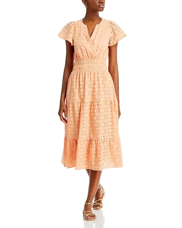 KOKO + MASON Eyelet Midi Dress