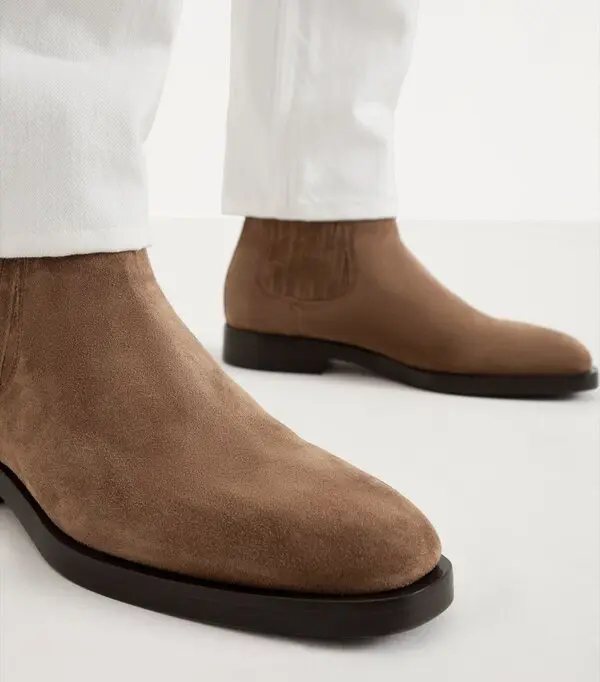 Brunello Cucinelli Suede Chelsea Boots