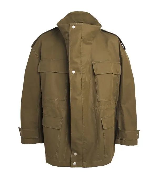 Hed Mayner Cotton-Blend Military Pocket Jacket - Green | Editorialist