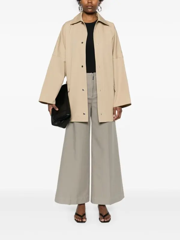 TOTEME Cotton Wide-leg Trousers - Grey