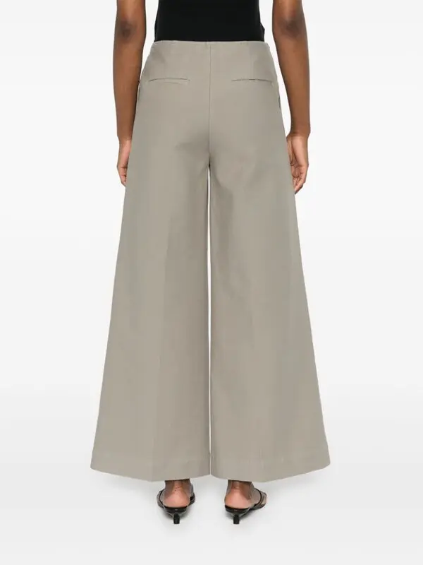 TOTEME Cotton Wide-leg Trousers - Grey