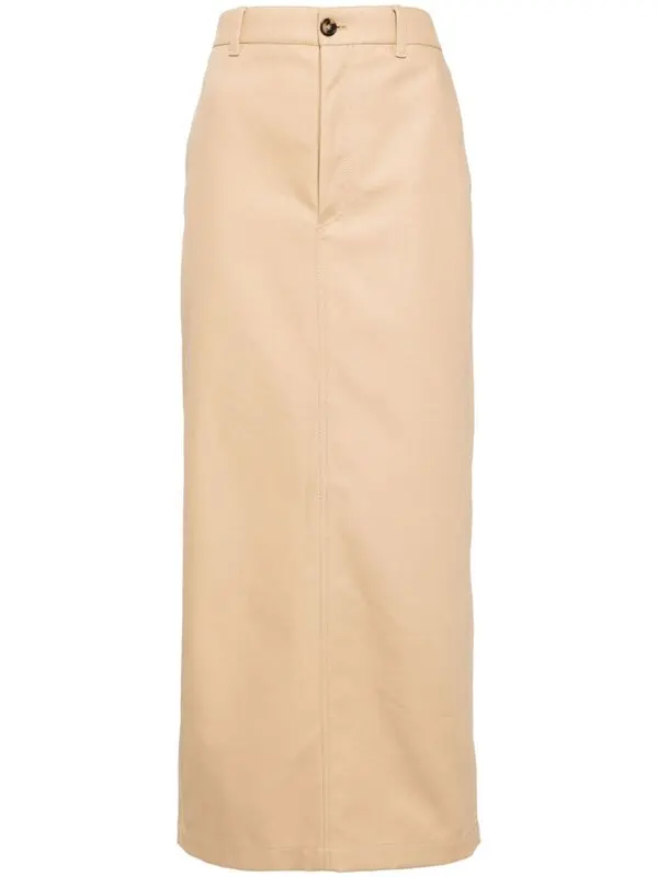 Wardrobe.NYC Drill Column Maxi Skirt - Brown