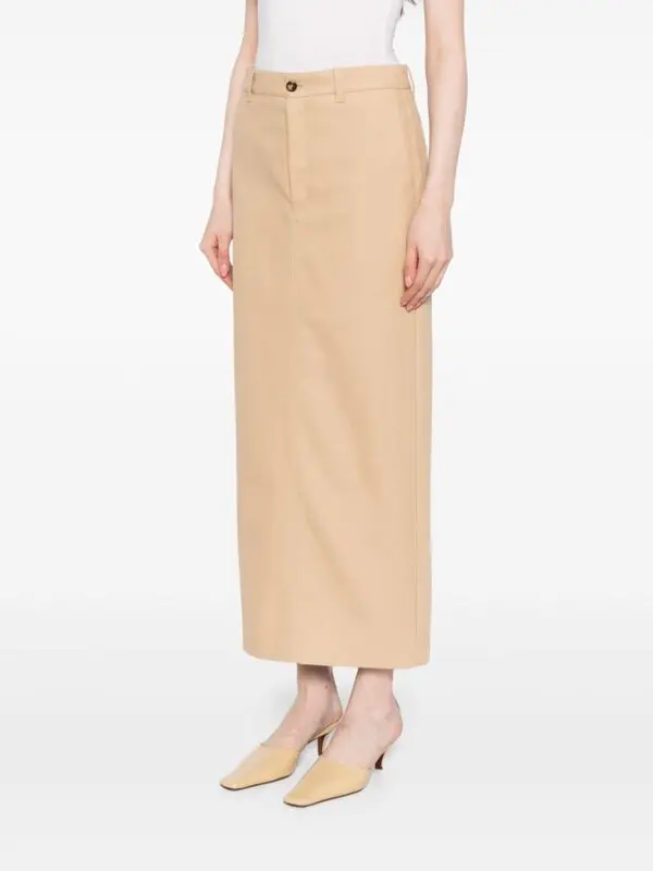 Wardrobe.NYC Drill Column Maxi Skirt - Brown