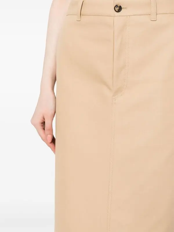 Wardrobe.NYC Drill Column Maxi Skirt - Brown