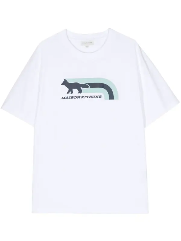 Maison Kitsuné Flash Fox-print T-shirt