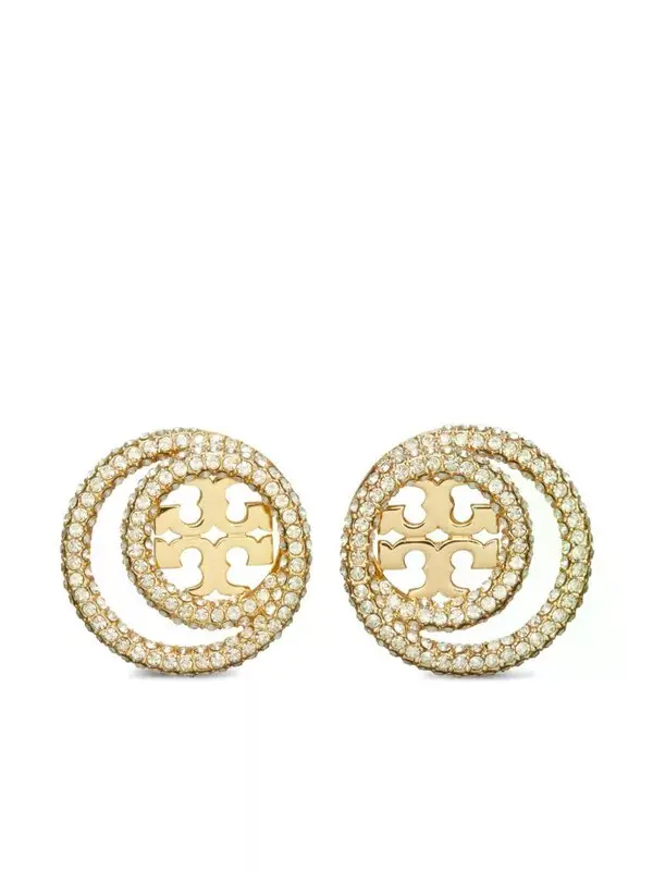 Tory Burch Miller Double-ring Stud Earrings - Gold