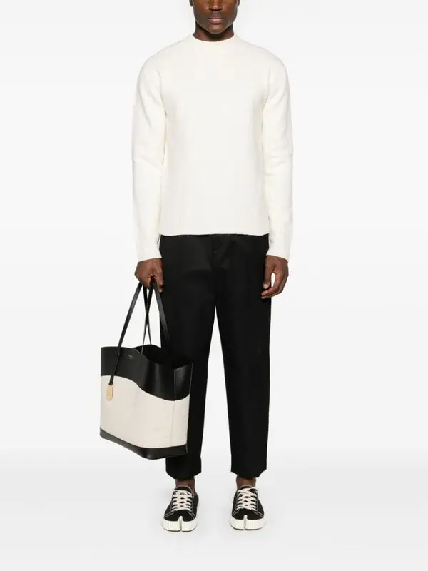 JIL SANDER Crew-neck Boiled Wool Jumper