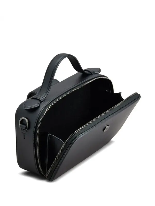 TOD'S T-plaque Leather Camera Bag - Black
