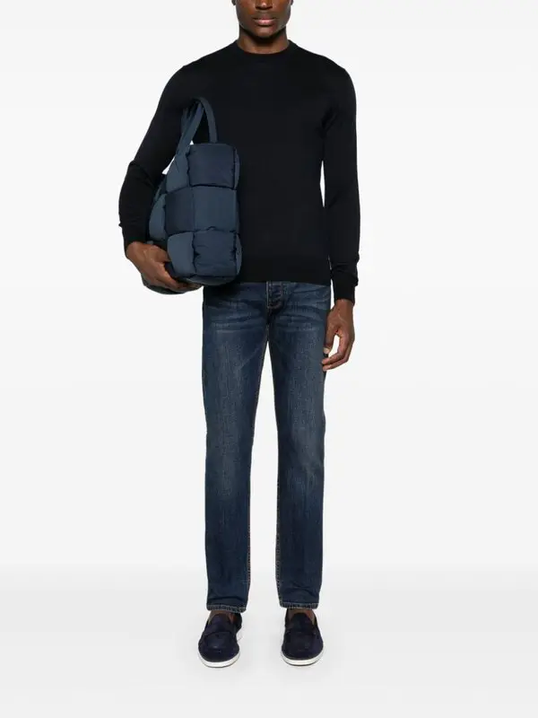 BALLANTYNE Crew-neck Knitted Jumper - Blue