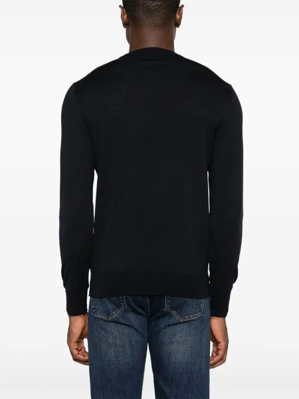BALLANTYNE Crew-neck Knitted Jumper - Blue