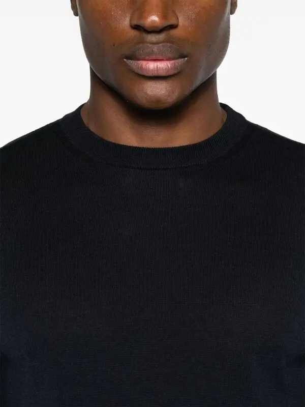 BALLANTYNE Crew-neck Knitted Jumper - Blue