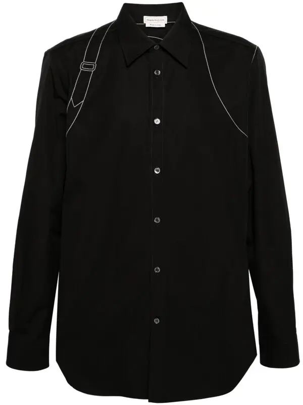 Alexander McQueen Decorative-stitching Cotton Shirt