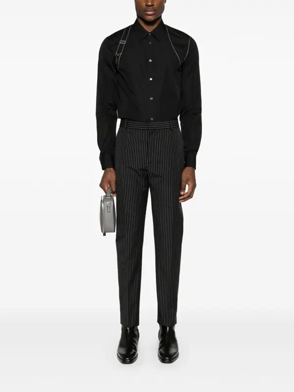 Alexander McQueen Decorative-stitching Cotton Shirt