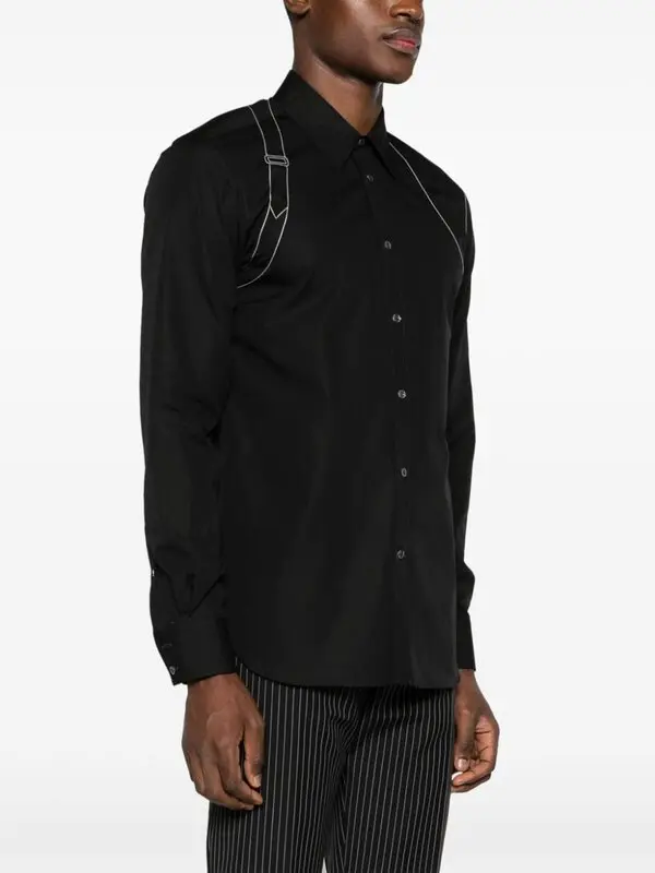 Alexander McQueen Decorative-stitching Cotton Shirt