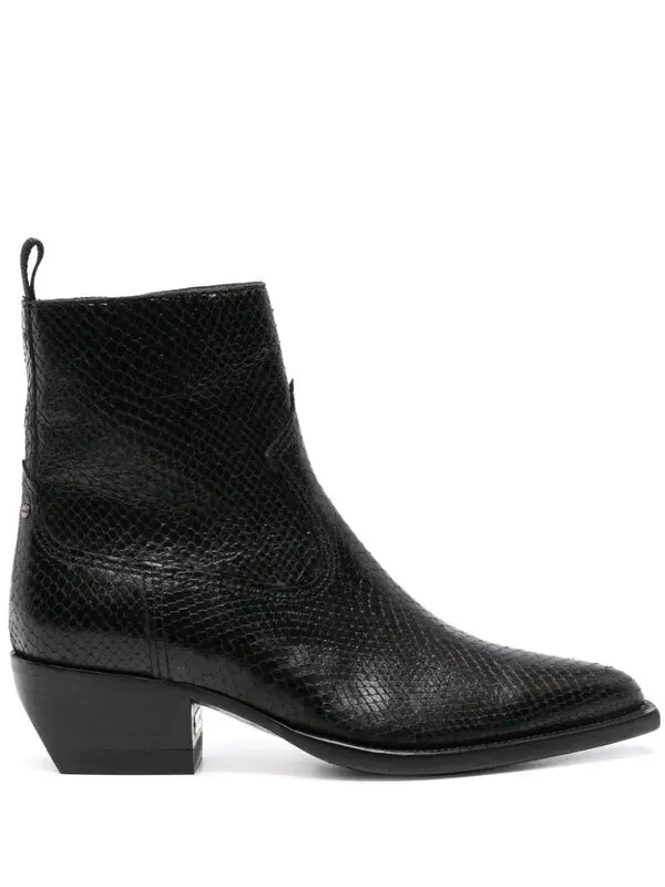 GOLDEN GOOSE Snakeskin Effect Ankle Boots