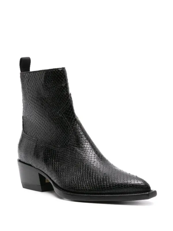 GOLDEN GOOSE Snakeskin Effect Ankle Boots