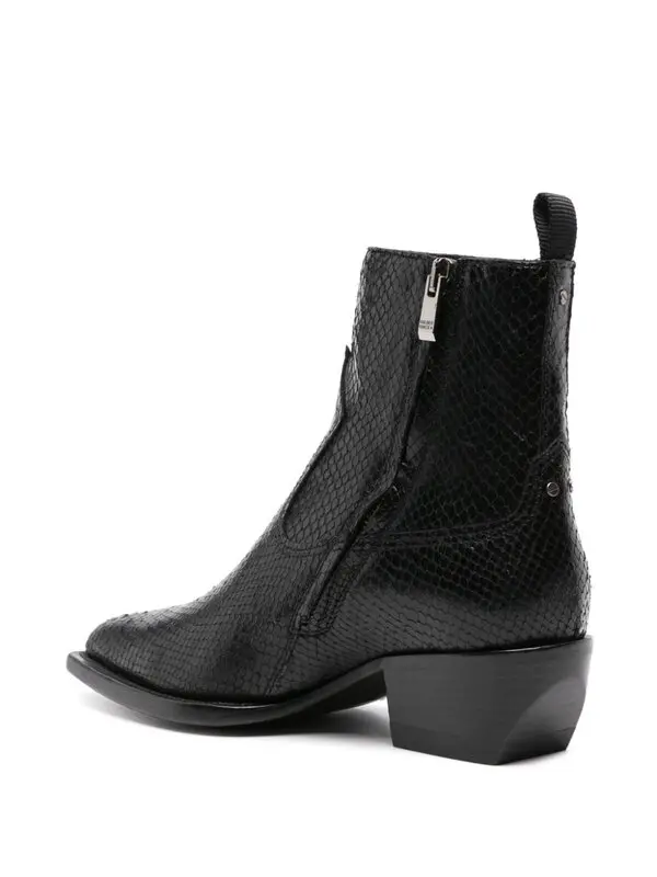 GOLDEN GOOSE Snakeskin Effect Ankle Boots