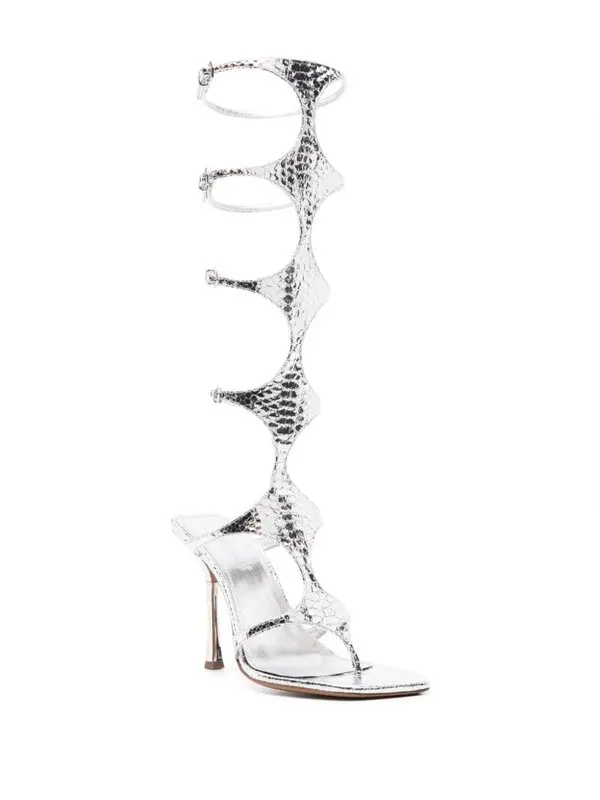 Paris Texas Uma 100mm Metallic Sandals