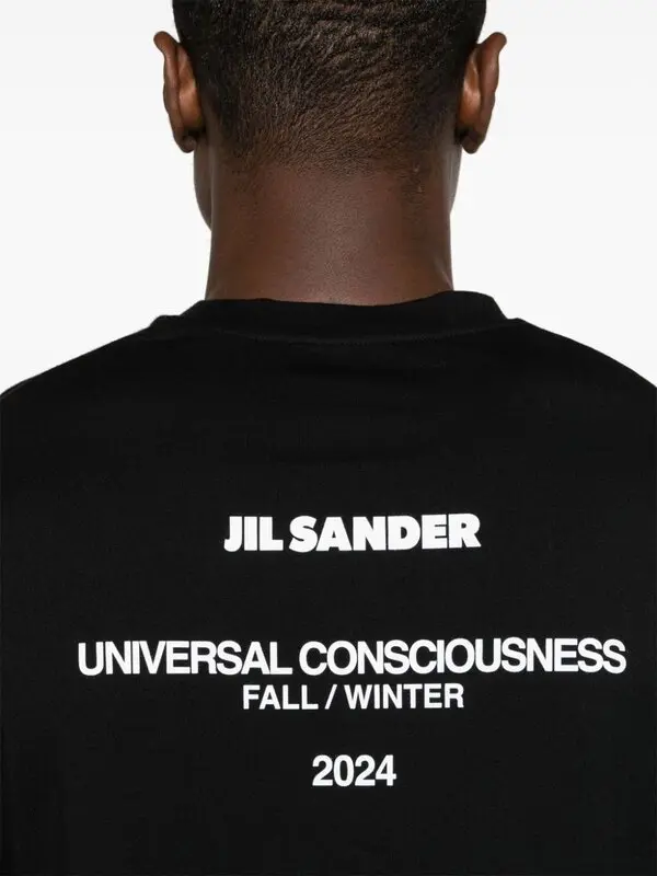JIL SANDER Logo-print Cotton T-shirt - Black