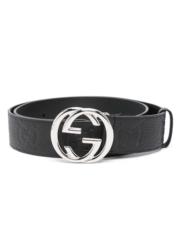 Gucci Interlocking G-buckle Belt - Black