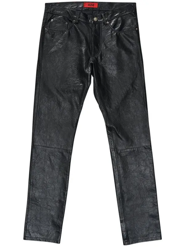 424 Slim-fit Leather Trousers