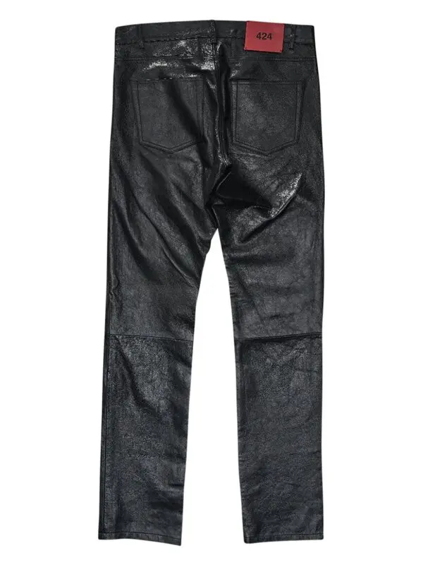 424 Slim-fit Leather Trousers