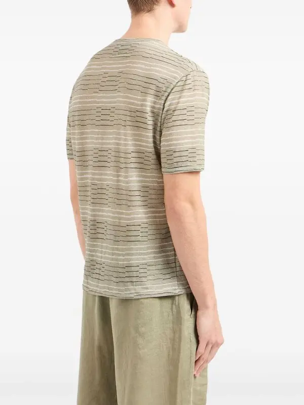Giorgio Armani Striped Linen T-shirt