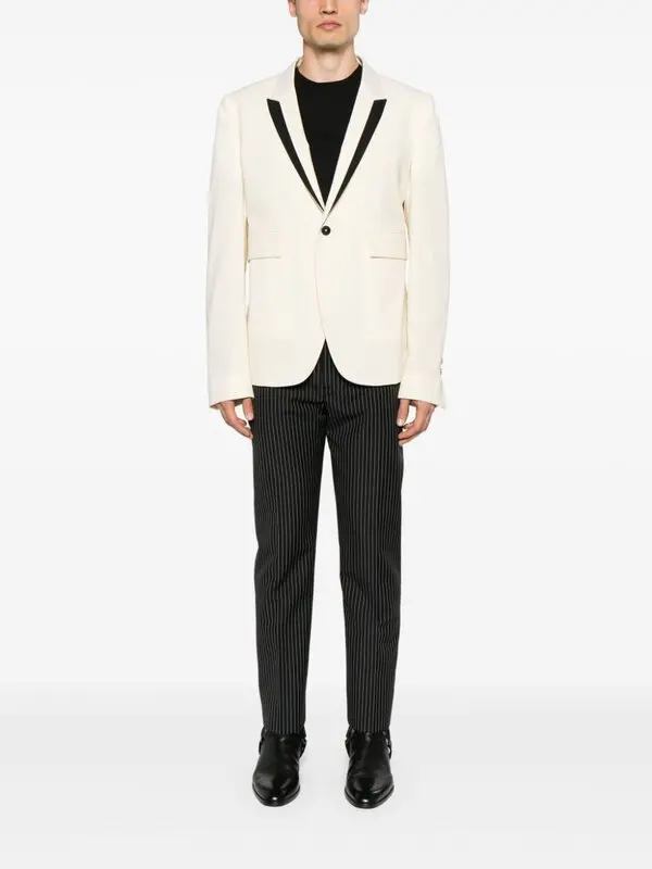 SAPIO Contrasting-trim Single-breasted Blazer