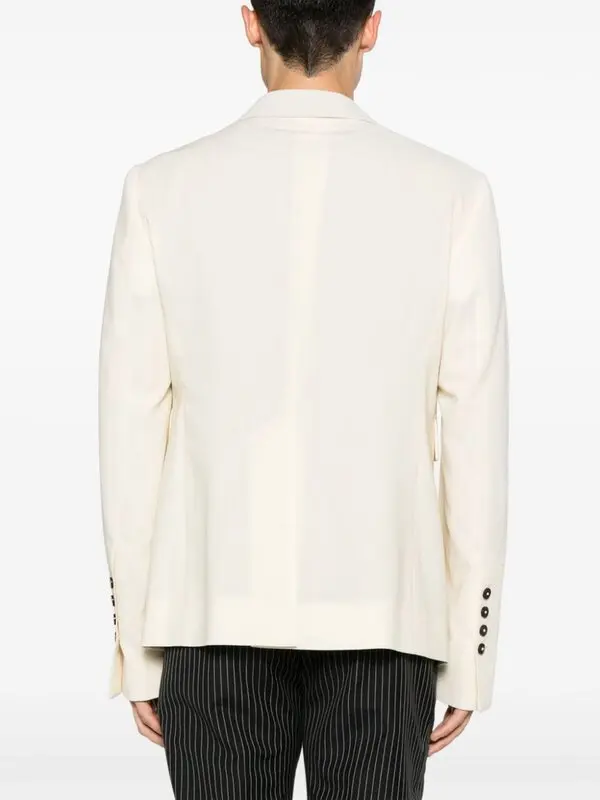 SAPIO Contrasting-trim Single-breasted Blazer