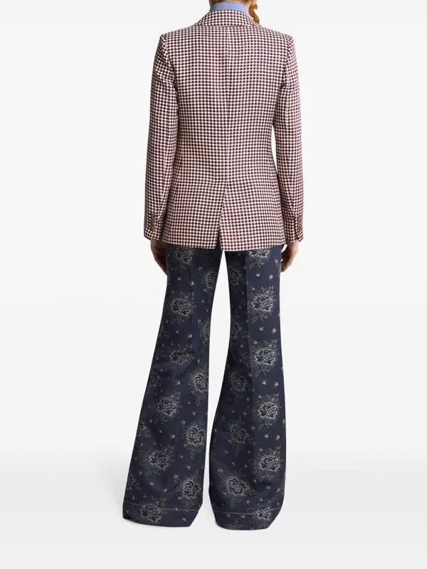 Etro Houndstooth Double-breasted Jacket - White