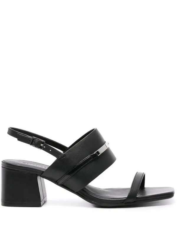Calvin Klein 55mm Logo-plaque Leather Sandals