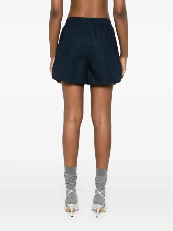 MODES Elasticated-waistband Cotton Shorts - Blue