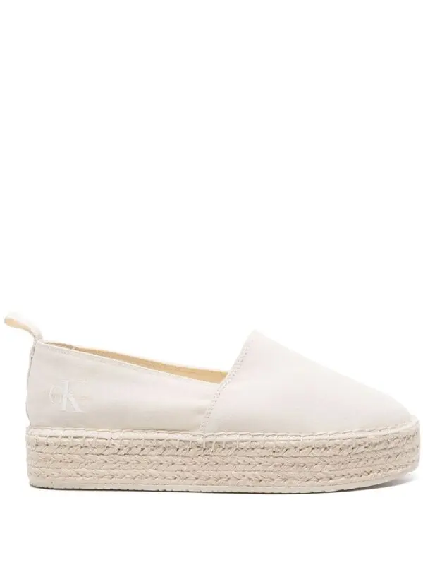 Calvin Klein 35mm Logo-print Flatform Espadrilles