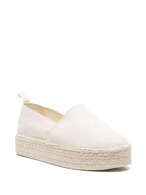 Calvin Klein 35mm Logo-print Flatform Espadrilles