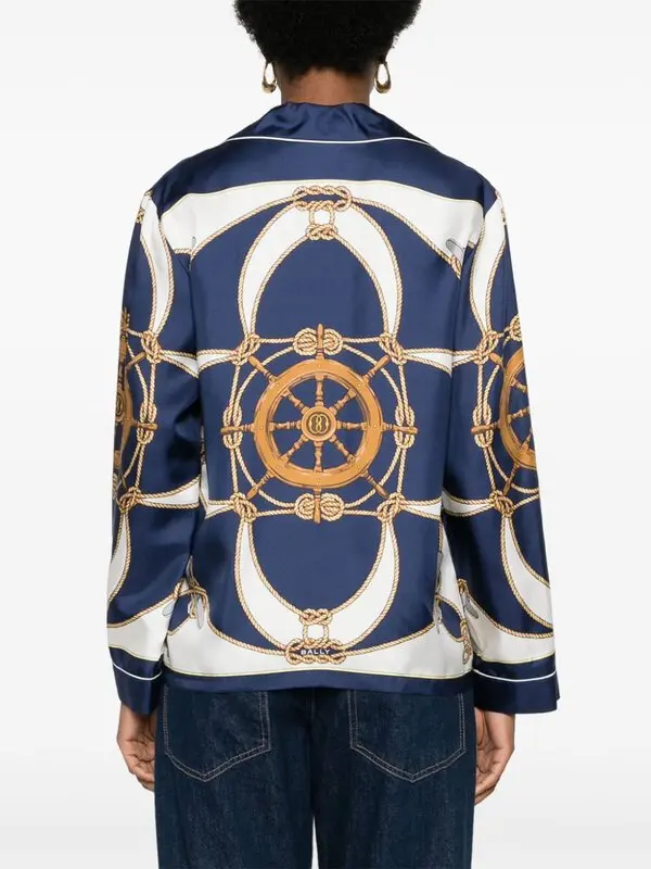 Bally Graphic-print Silk Shirt