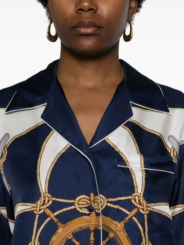 Bally Graphic-print Silk Shirt