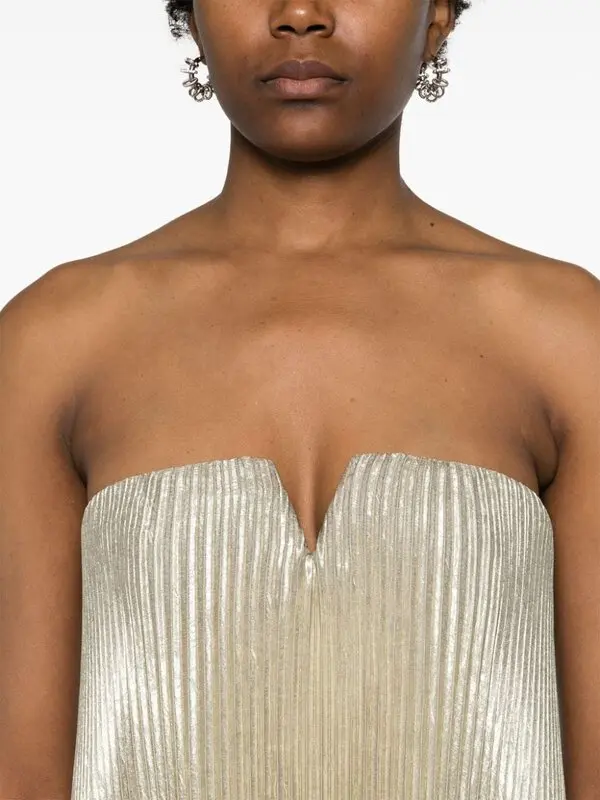 L'IDEE Black Tie Pleated Gown