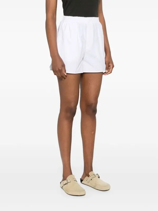MODES Elasticated-waistband Cotton Shorts - White