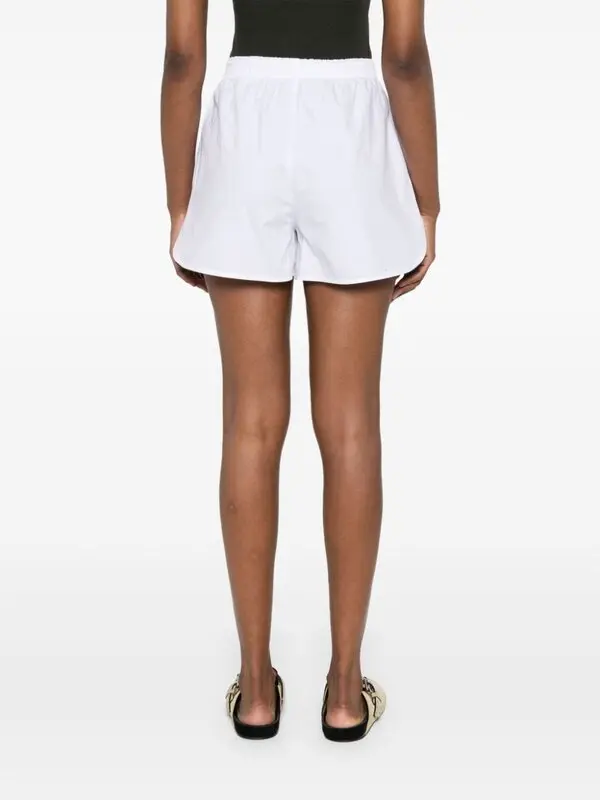 MODES Elasticated-waistband Cotton Shorts - White