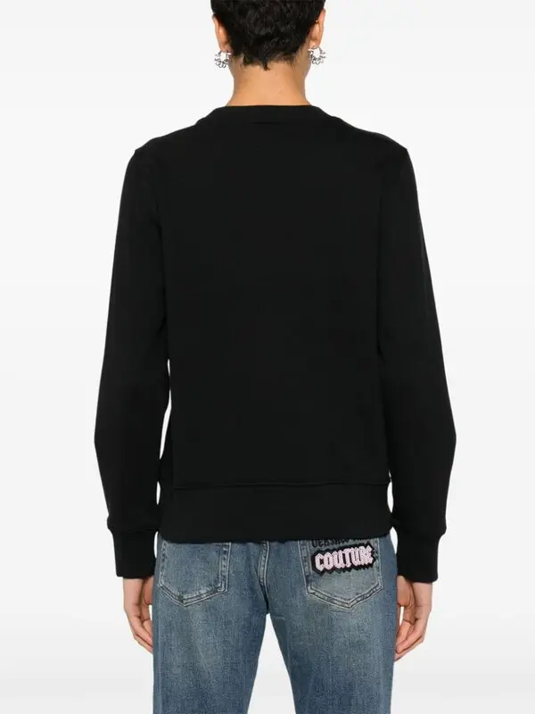 Versace Barocco Logo-print Sweatshirt - Black