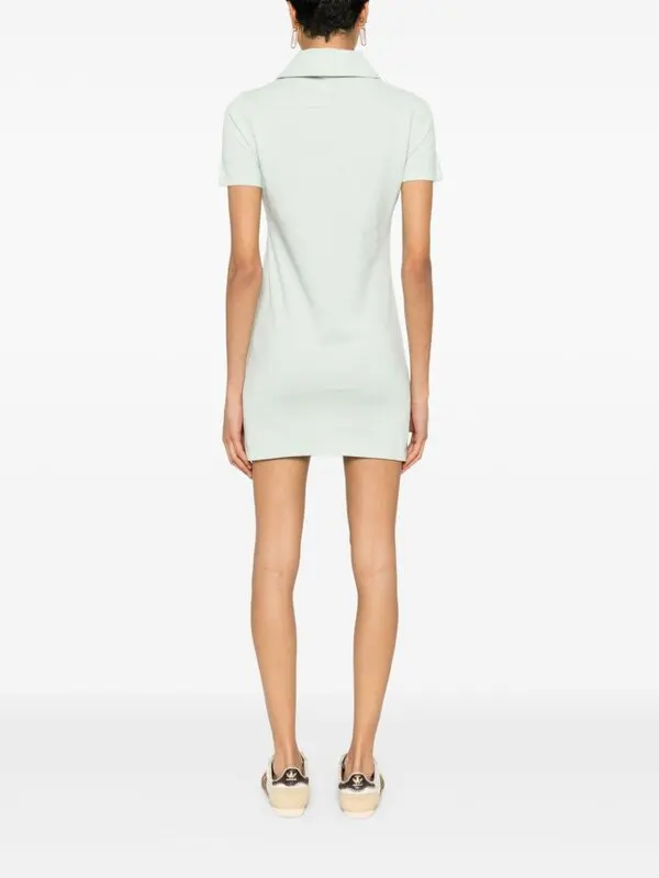 Palm Angels Cotton Piqué Polo Dress - Green