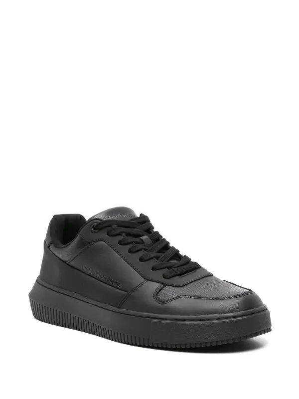 Calvin Klein Logo-debossed Leather Sneakers
