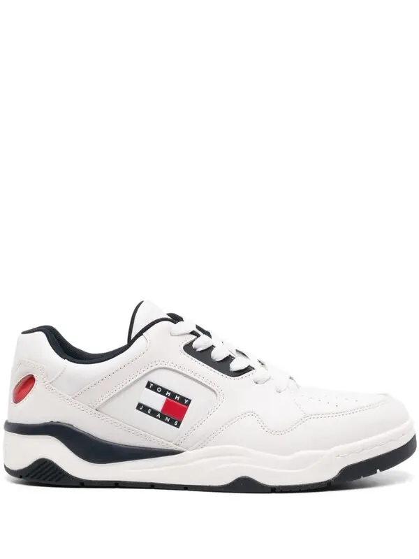 Tommy Hilfiger Logo-print Leather Sneakers