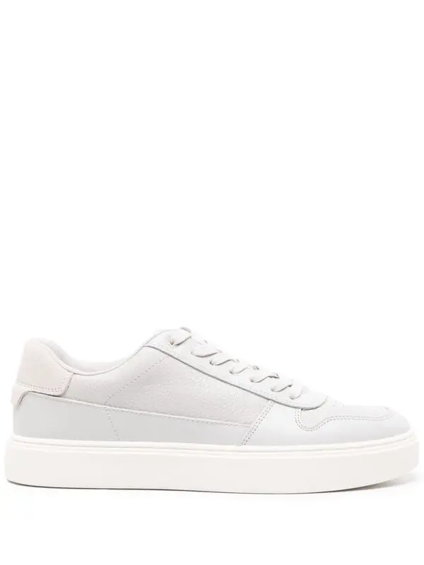 Calvin Klein Print Leather Sneakers - Grey