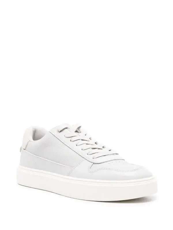 Calvin Klein Print Leather Sneakers - Grey